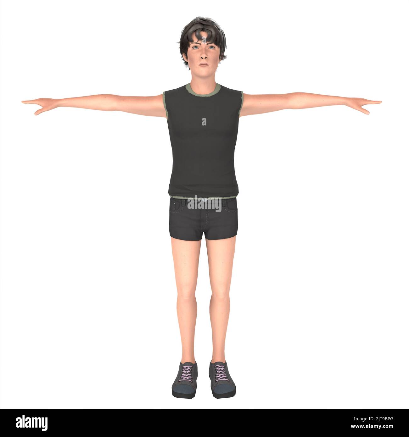 Young boy 3d modelling Stock Photo - Alamy