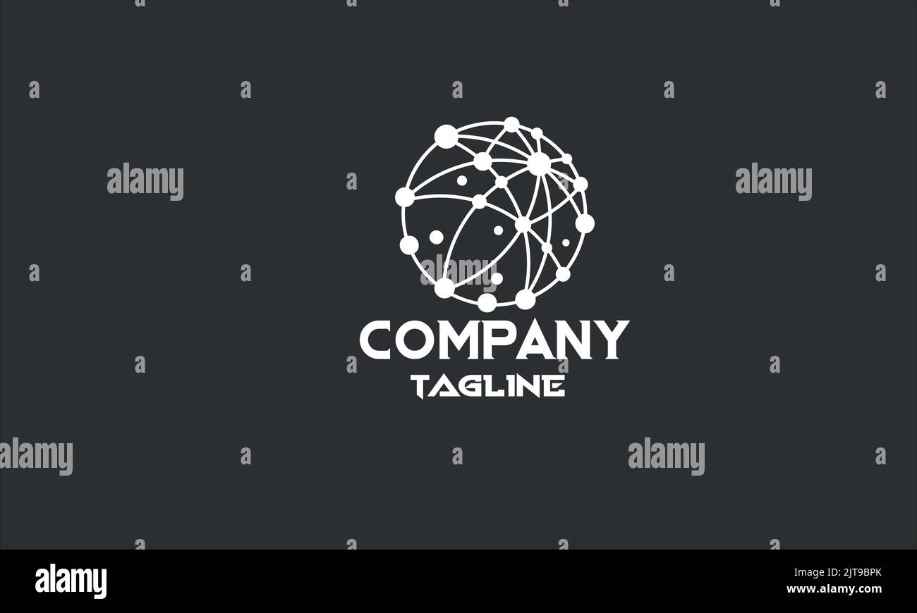 Digital net logo Stock Vector Images - Alamy