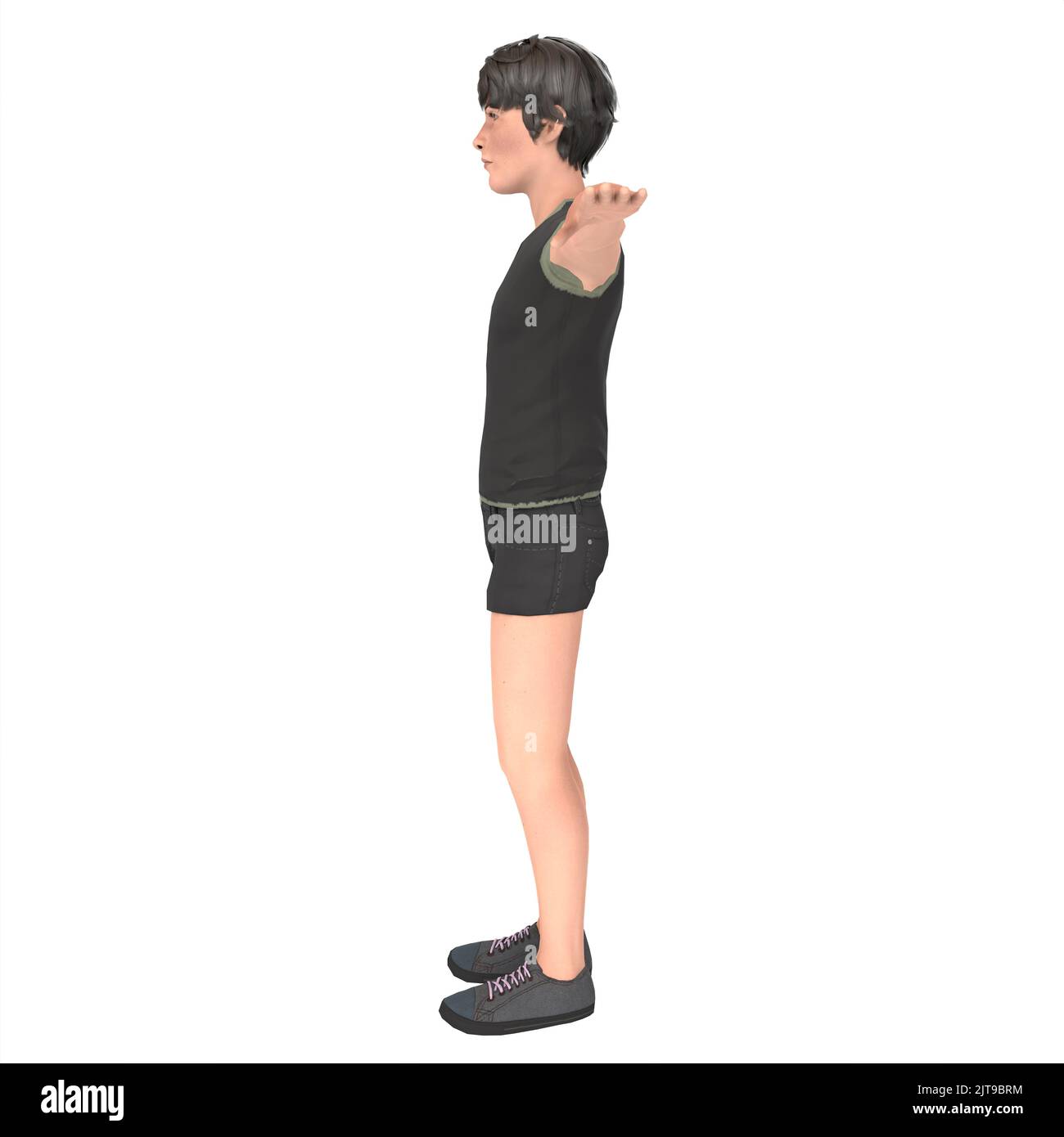 Young boy 3d modelling Stock Photo - Alamy