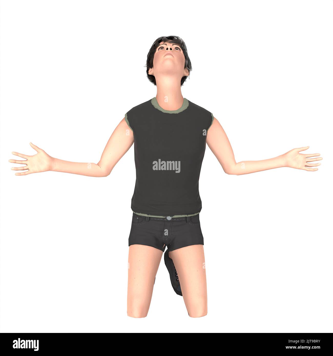 Young boy 3d modelling Stock Photo - Alamy