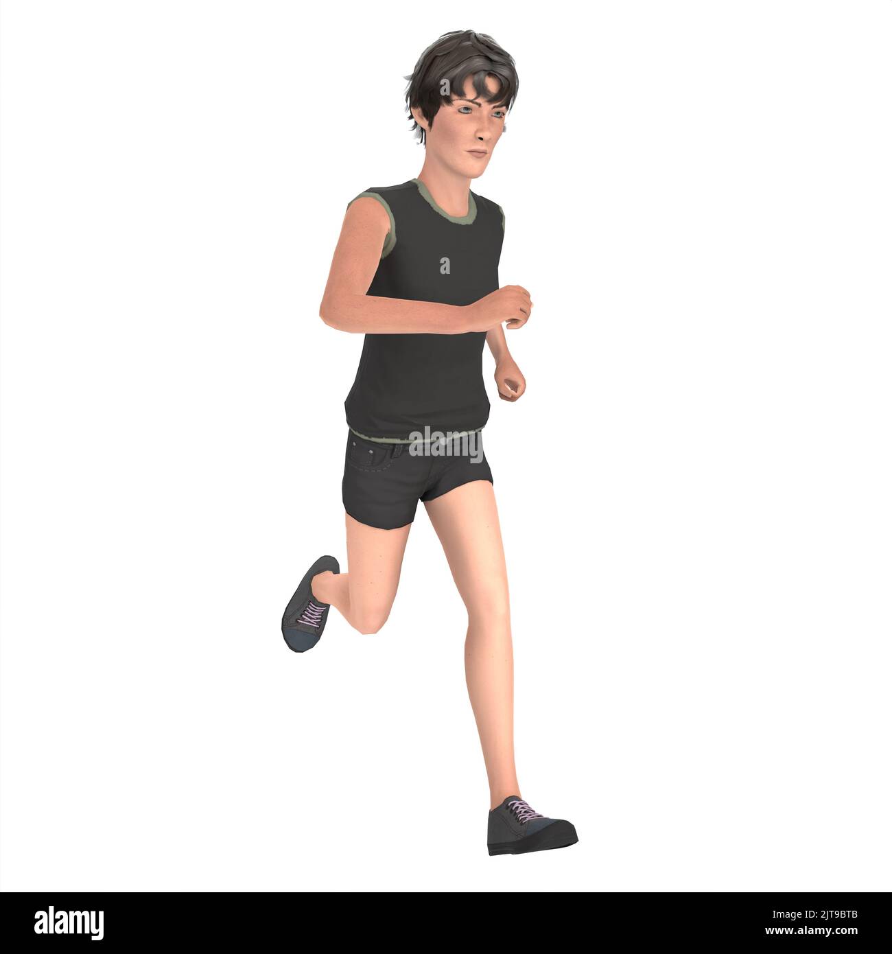 Young boy 3d modelling Stock Photo - Alamy