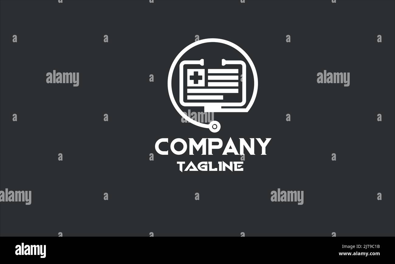 minimal medical web logo template Stock Vector Image & Art - Alamy