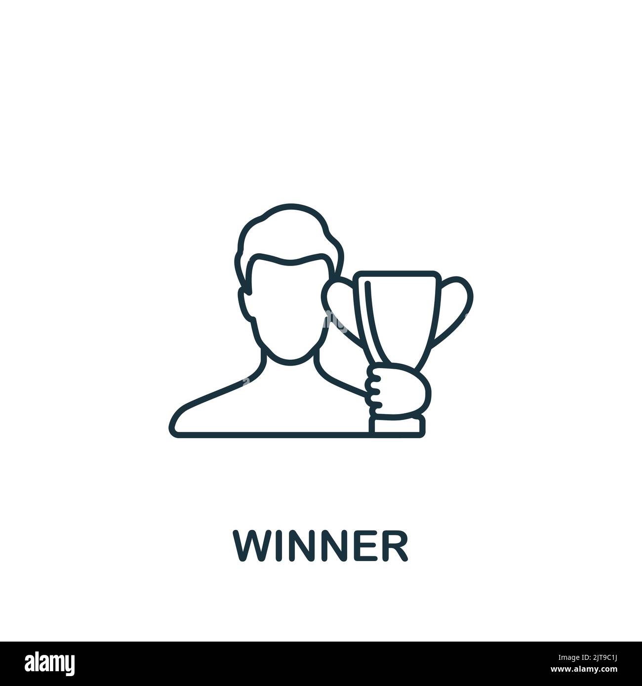 Winner icon. Line simple Success icon for templates, web design and ...