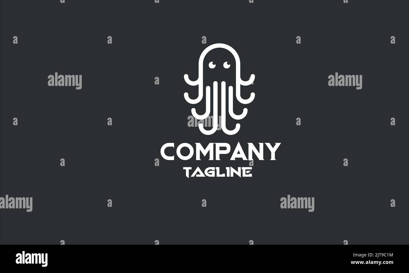 Simple octopus design logo hi-res stock photography and images - Alamy