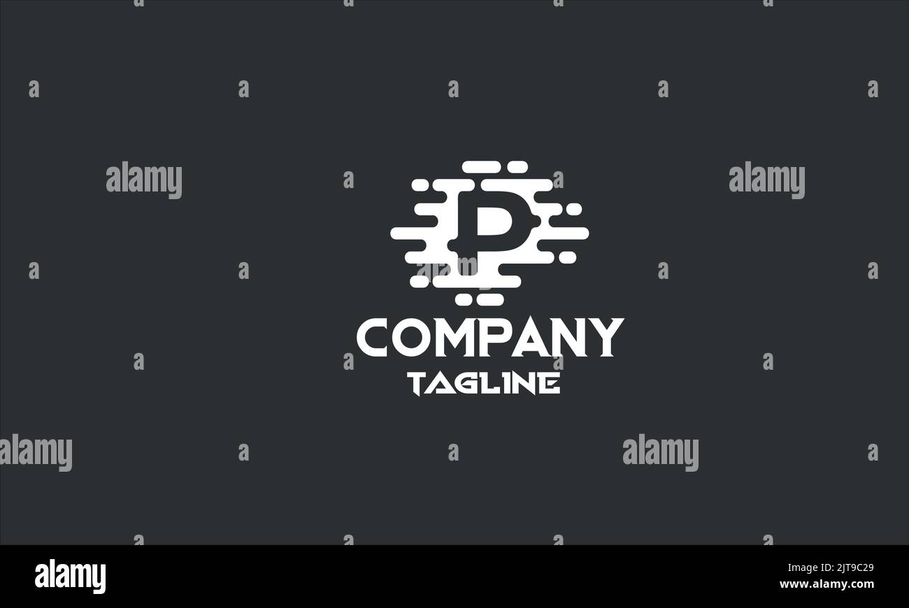 minimal paint letter P logo template Stock Vector Image & Art - Alamy