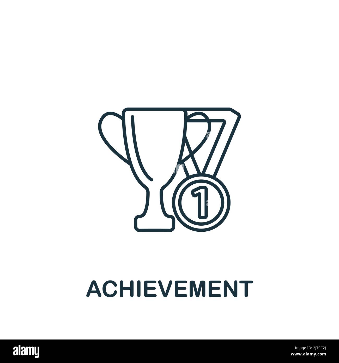Achievement icon. Line simple Success icon for templates, web design ...