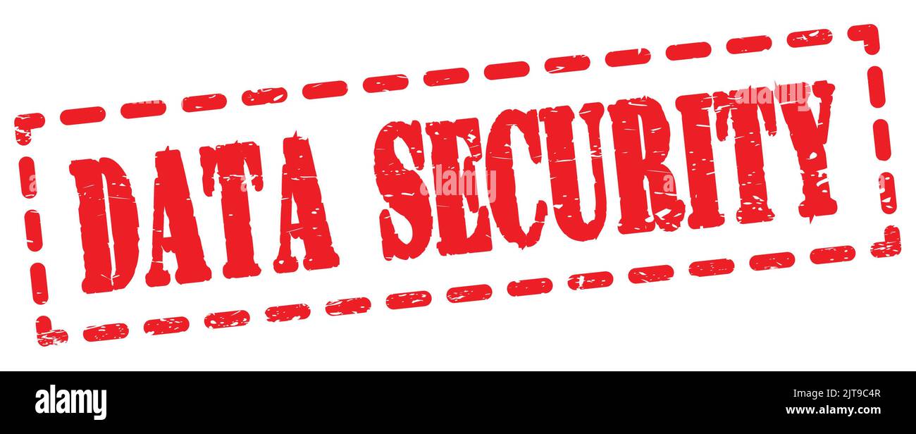 DATA SECURITY text written on red dash stamp sign Stock Photo - Alamy