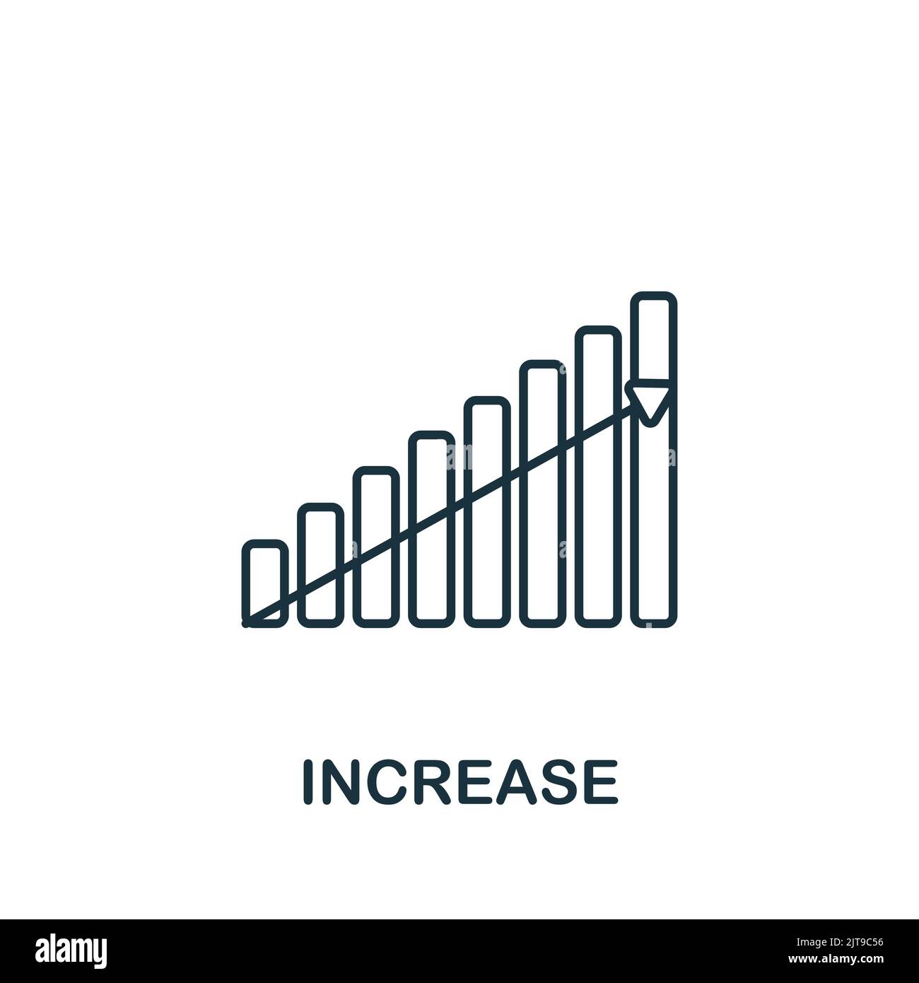 Increase icon. Line simple Success icon for templates, web design and ...