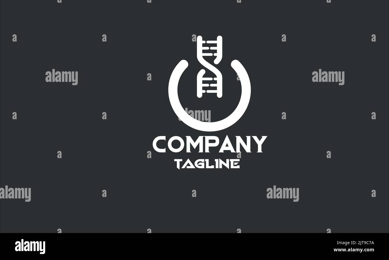 minimal power DNA logo template Stock Vector Image & Art - Alamy