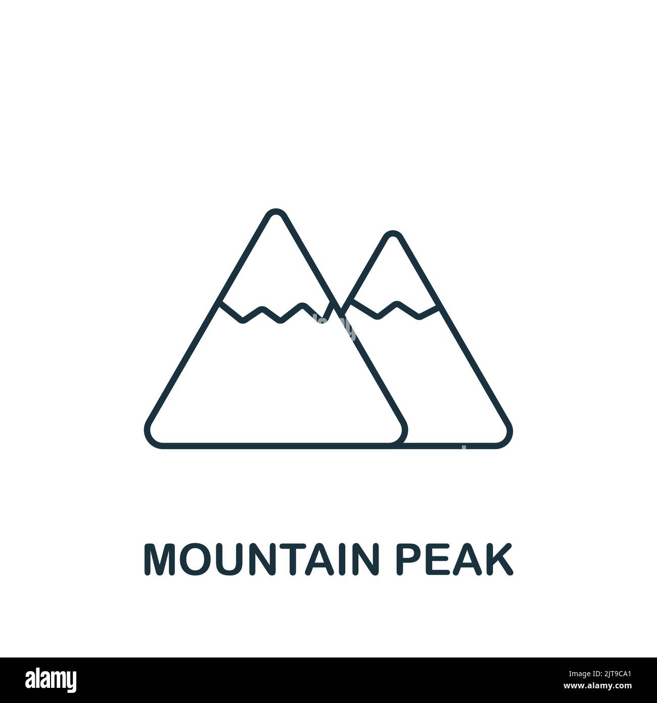 Mountain Peak icon. Line simple Success icon for templates, web design ...
