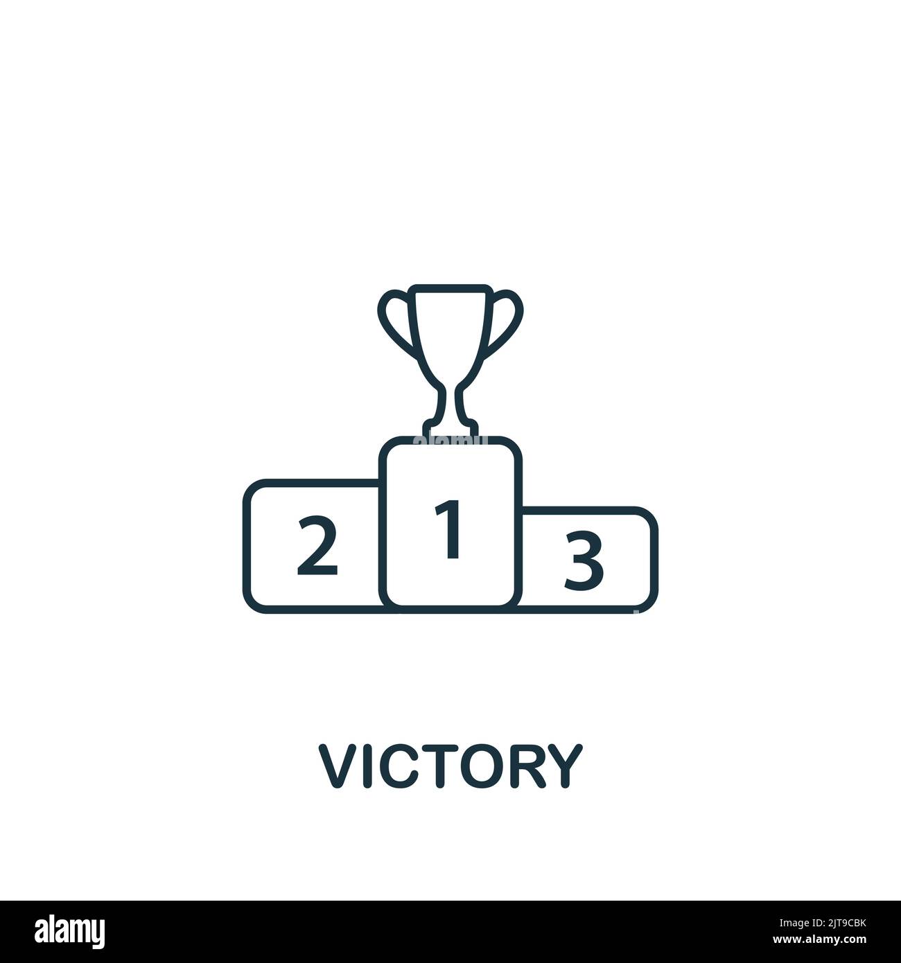 Victory icon. Line simple Success icon for templates, web design and ...