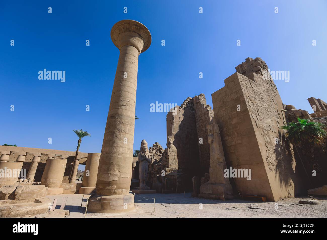 Limestone Ruins of an Ancient Egyptian Karnak Temple Complex near Luxor ...