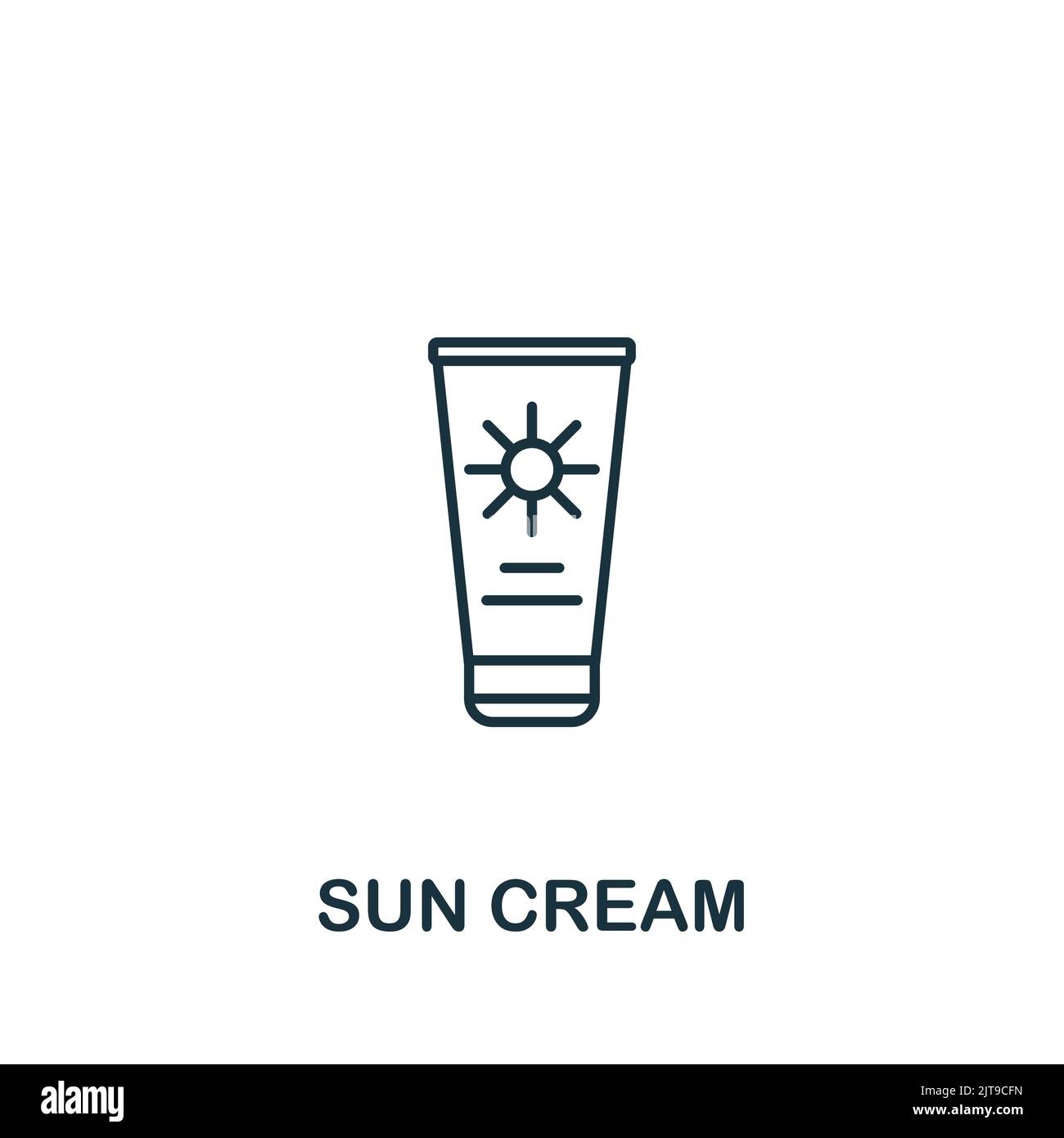 Sun Cream icon. Line simple Summer icon for templates, web design and ...