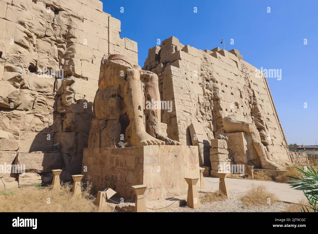Limestone Ruins of an Ancient Egyptian Karnak Temple Complex near Luxor ...