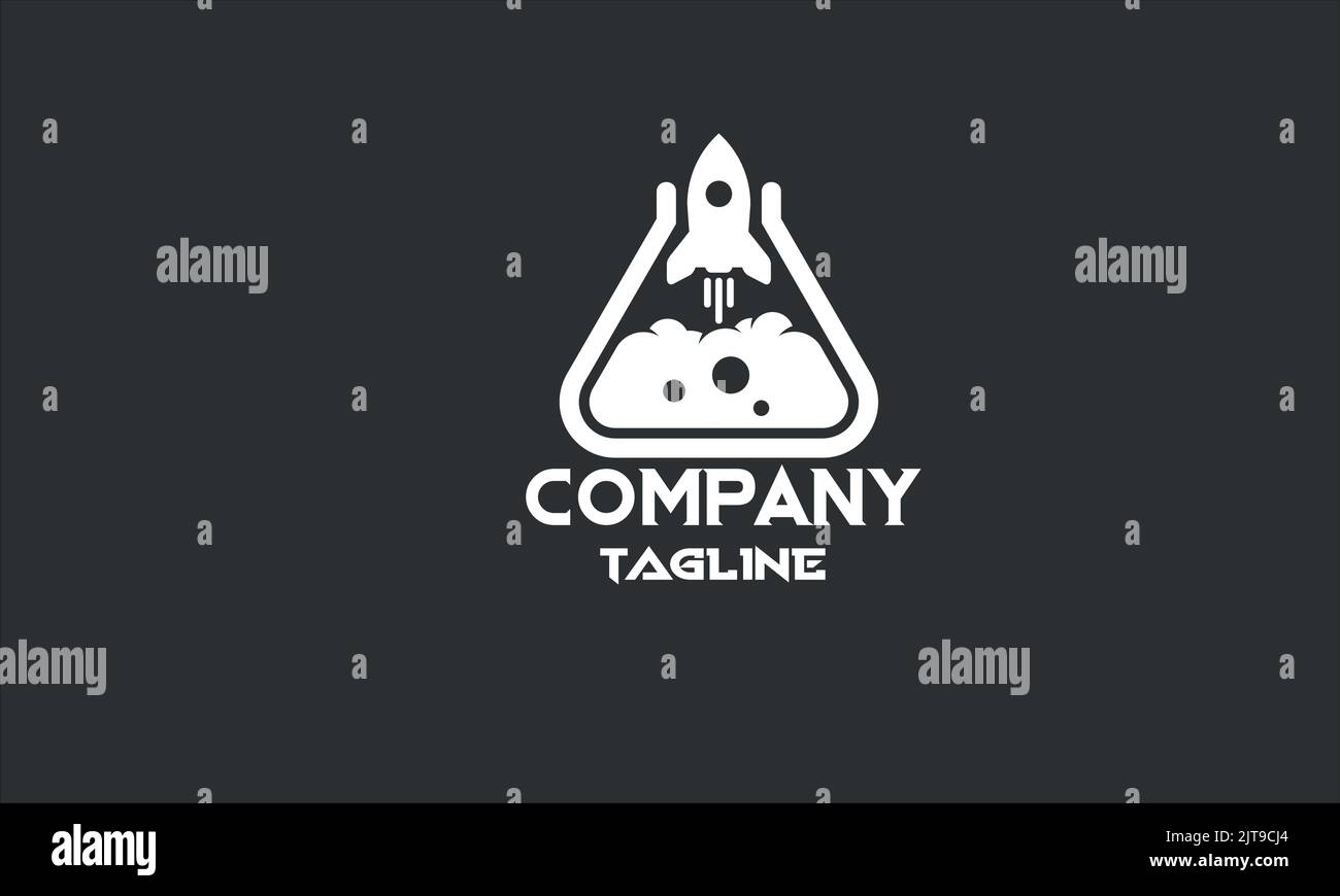 minimal rocket lab logo template Stock Vector Image & Art - Alamy