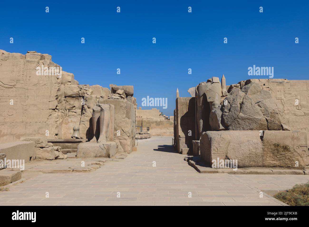 Limestone Ruins of an Ancient Egyptian Karnak Temple Complex near Luxor ...