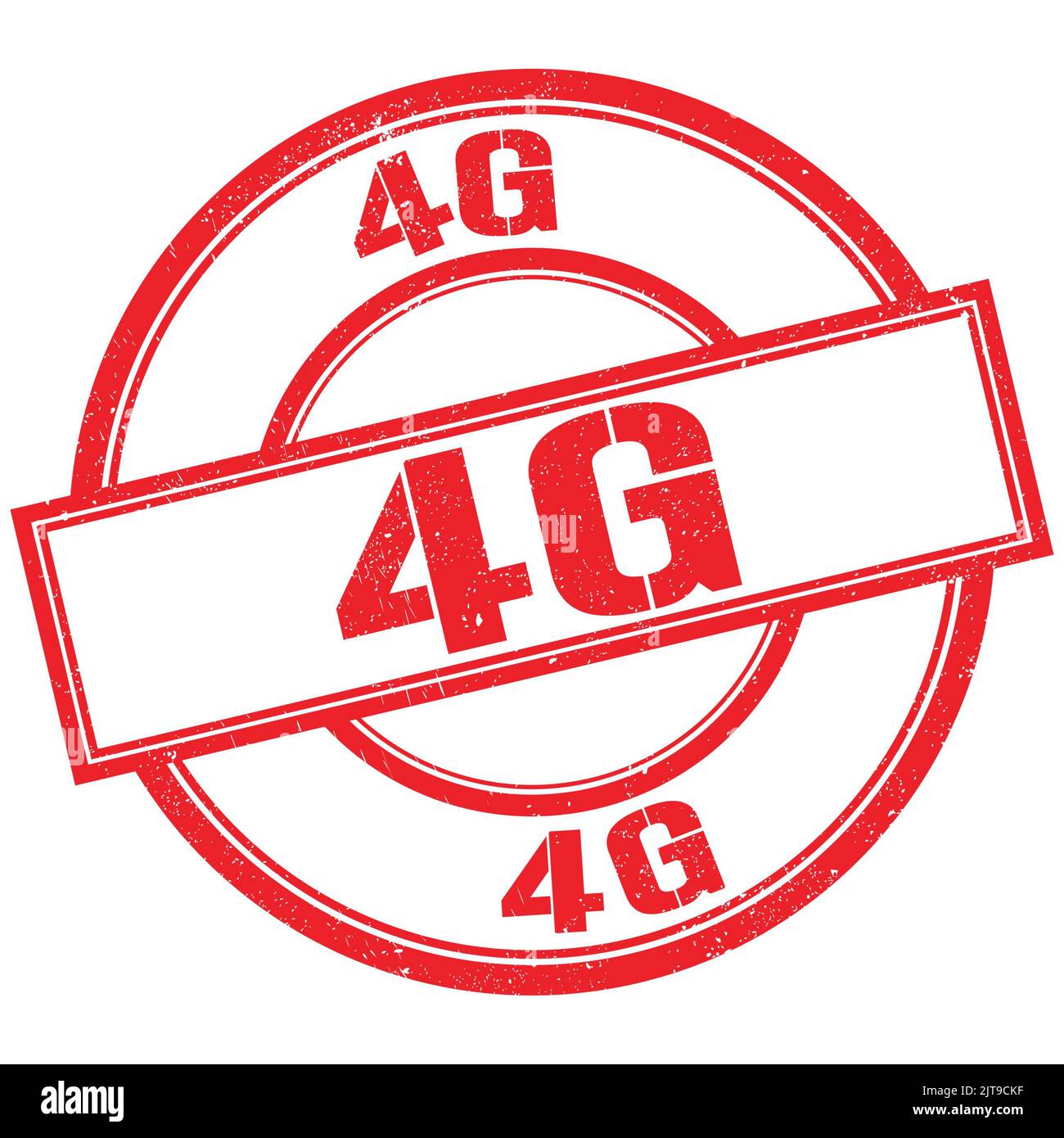 4G text written on red round stamp sign Stock Photo - Alamy