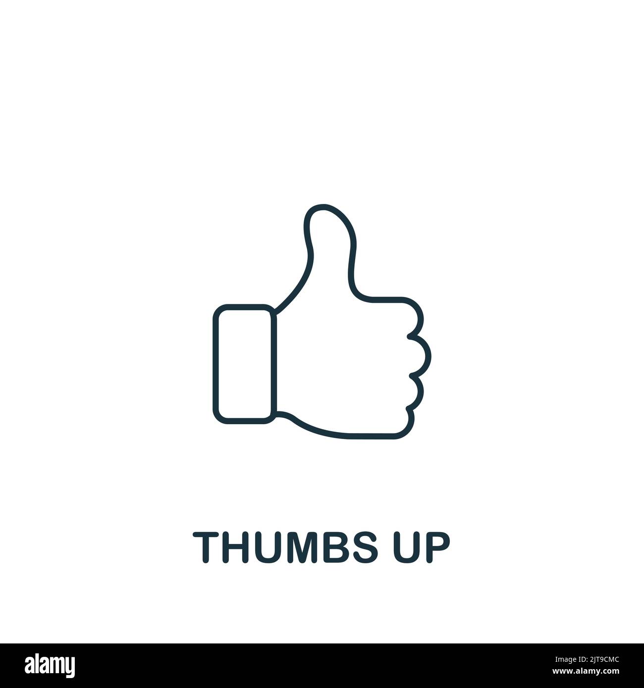 Thumbs Up icon. Line simple Success icon for templates, web design and ...