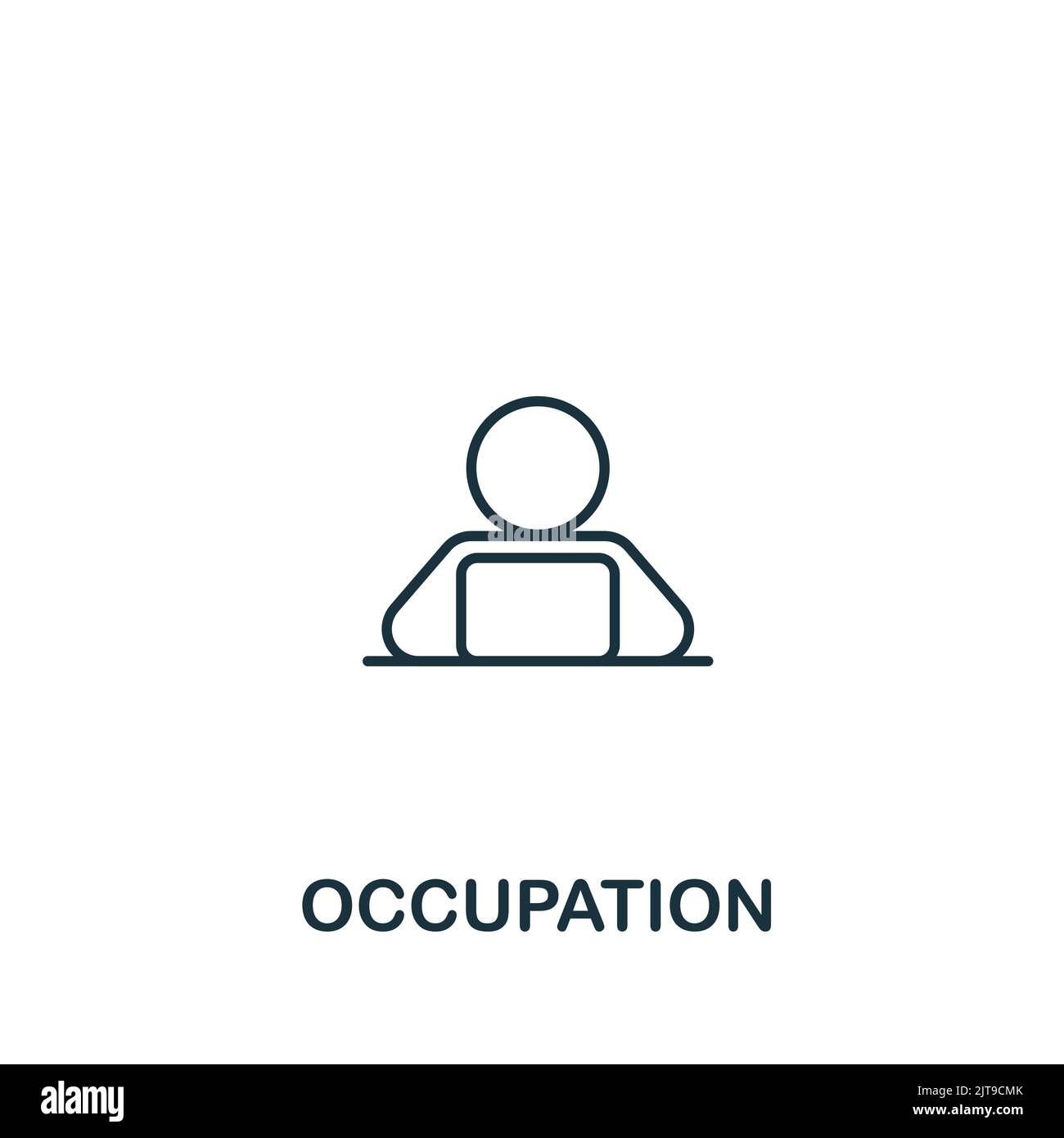 Occupation icon. Line simple icon for templates, web design and ...