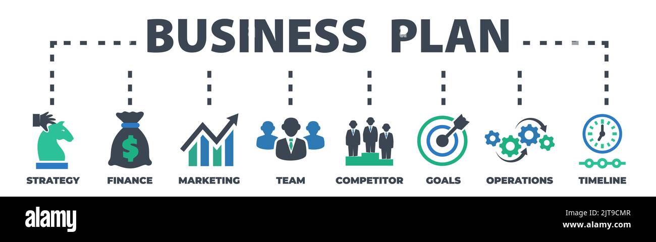 Business Plan. Concept with icons and signs Stock Vector Image & Art ...