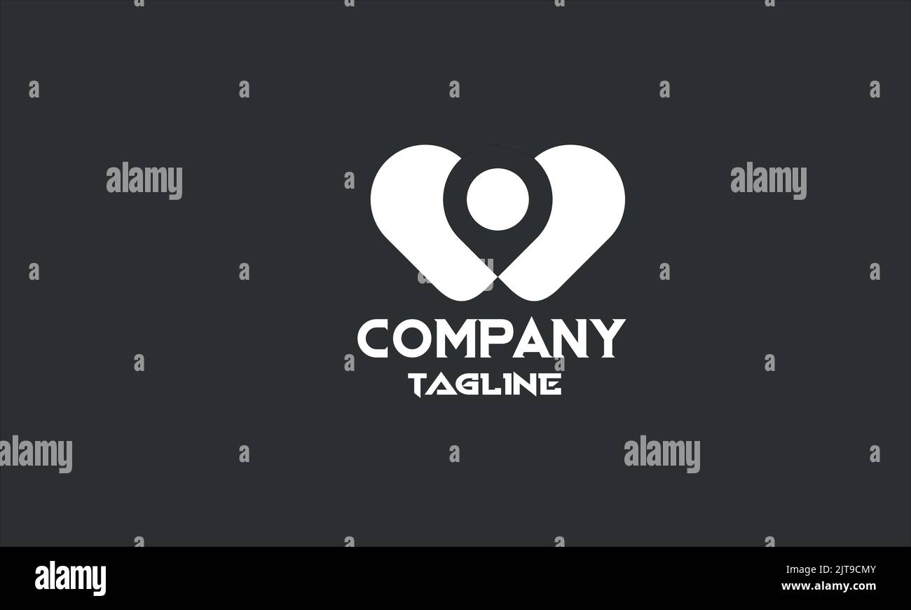 minimal romantic location logo template Stock Vector Image & Art - Alamy