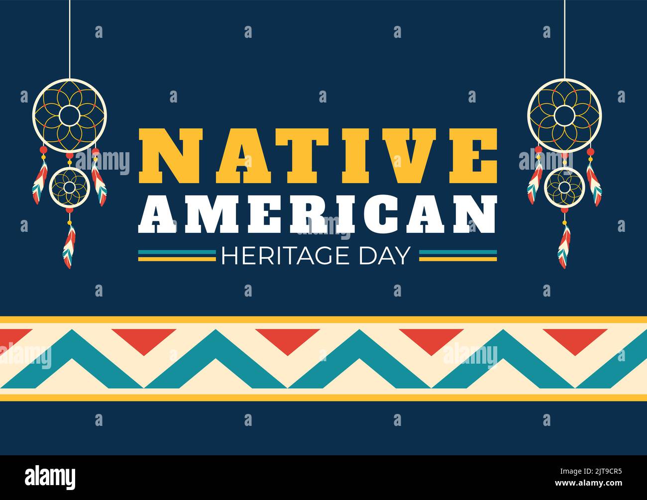 Native American Heritage Day Template Hand Drawn Cartoon Flat ...