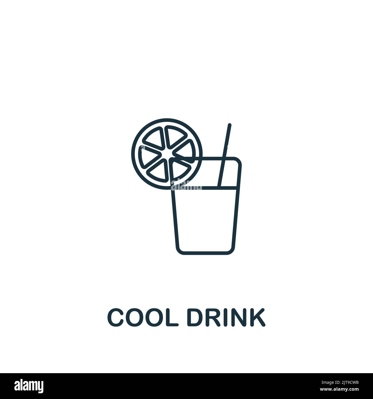 Cool Drink icon. Line simple Summer icon for templates, web design and ...