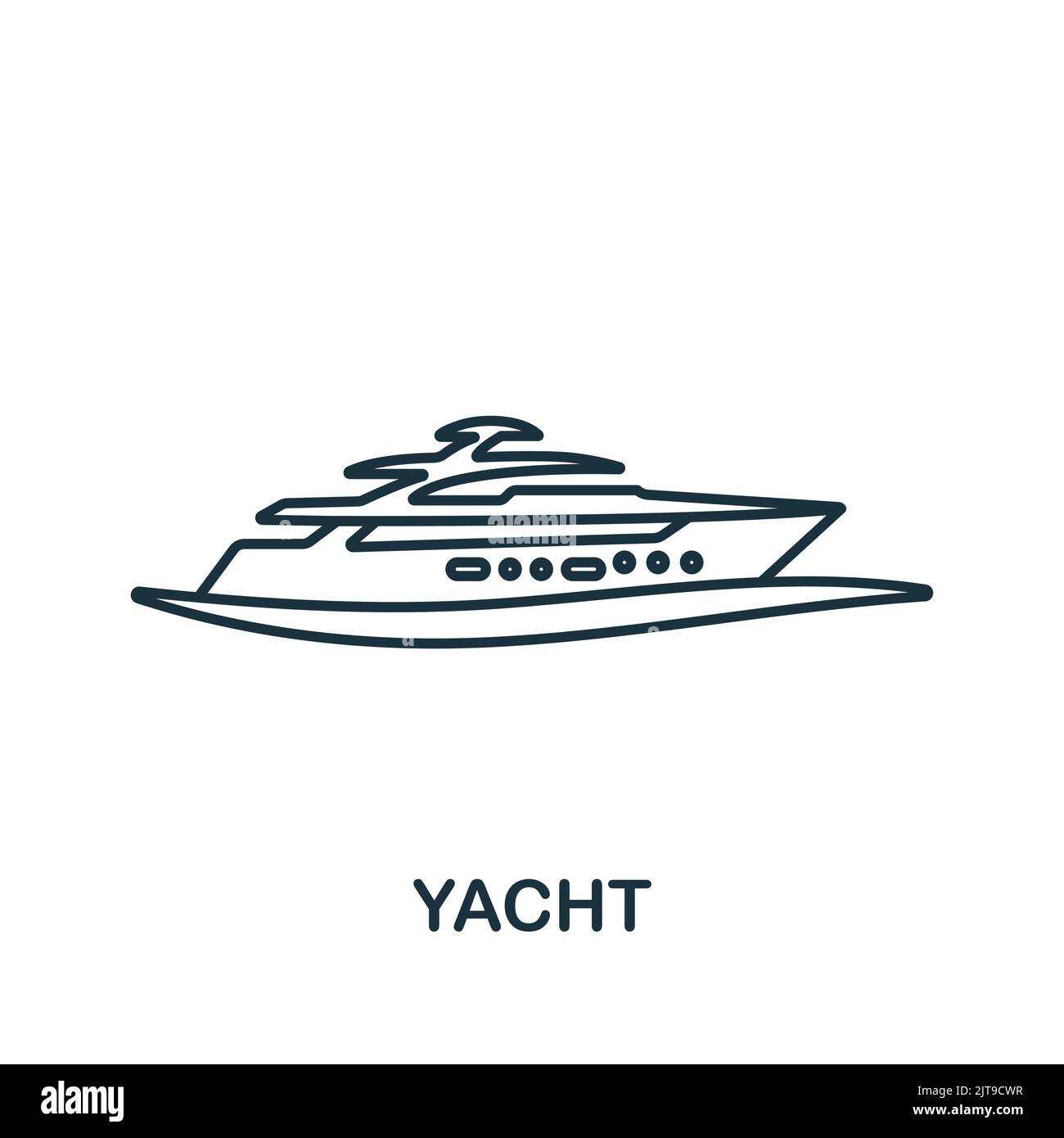 Yacht icon. Line simple Summer icon for templates, web design and ...