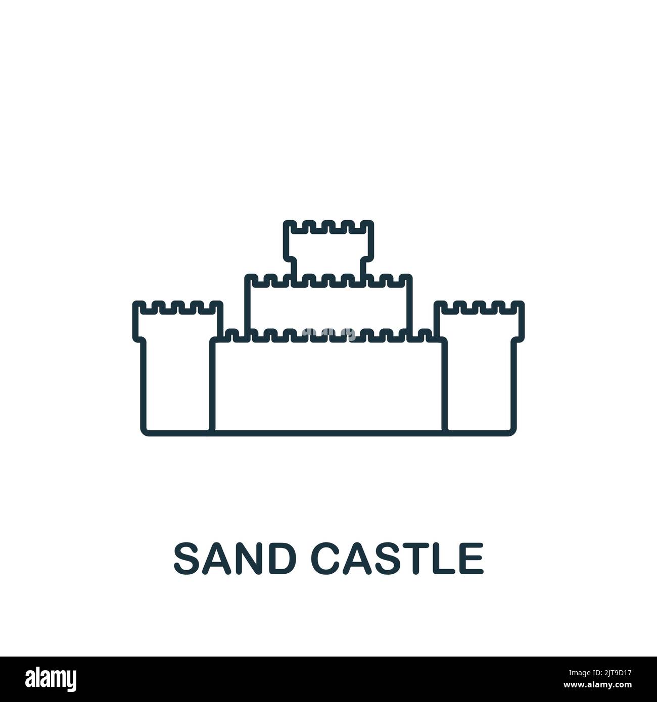 Sand Castle icon. Line simple Summer icon for templates, web design and ...