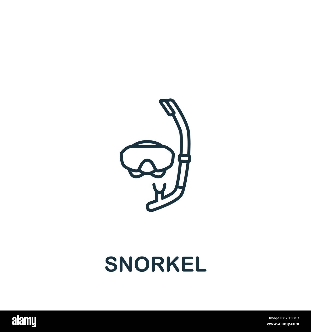 Snorkel icon. Line simple Summer icon for templates, web design and ...