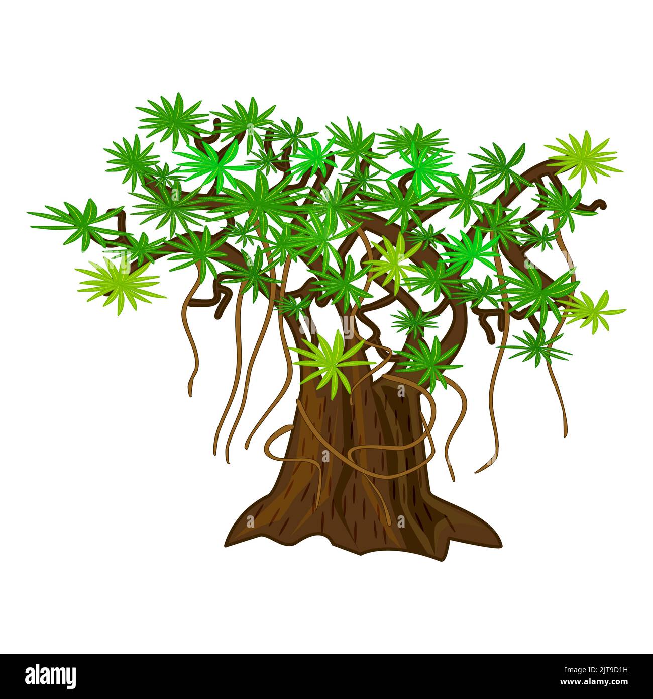 Wrinkled rough bark Stock Vector Images - Alamy