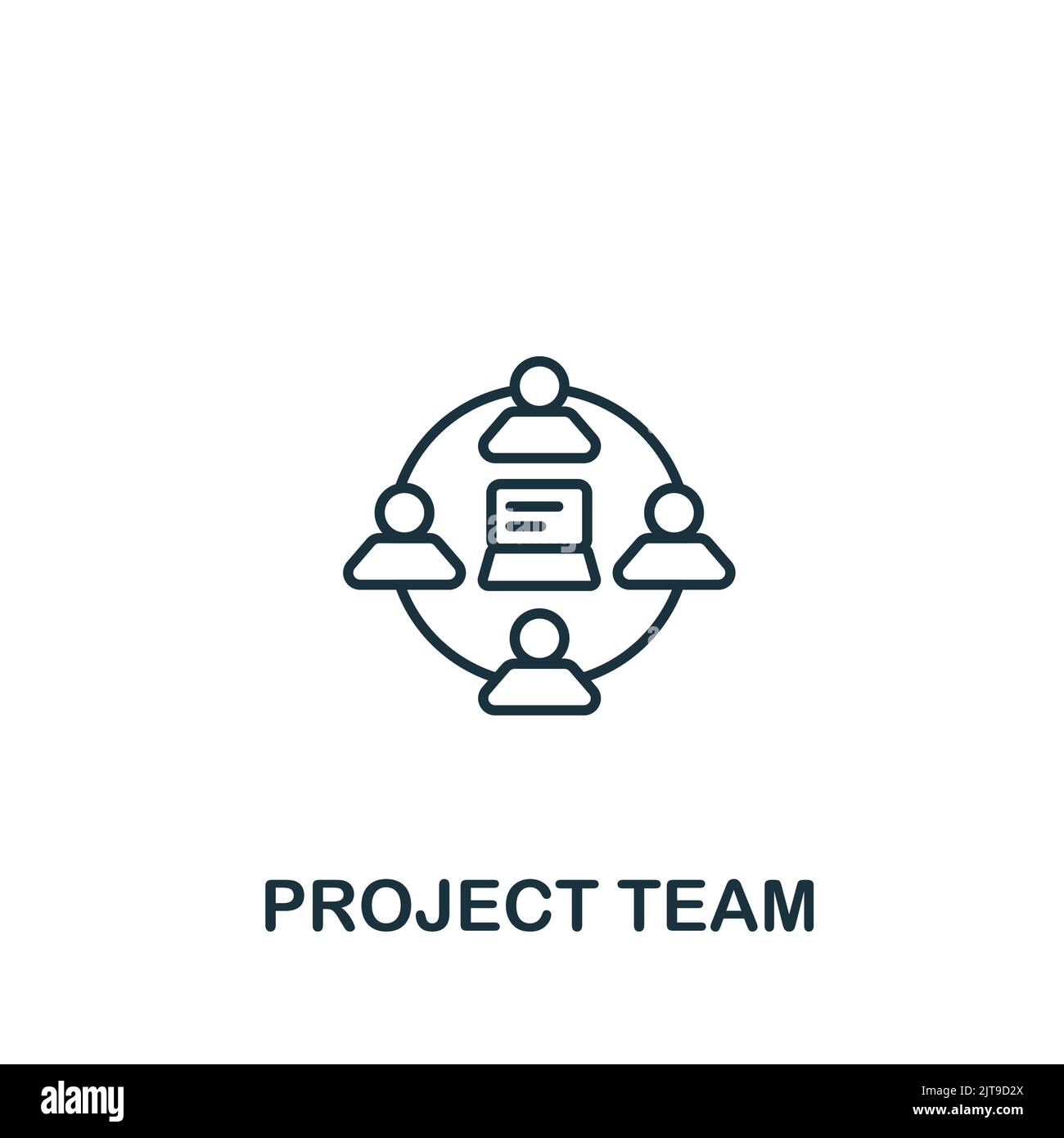 Project Team icon. Line simple icon for templates, web design and ...