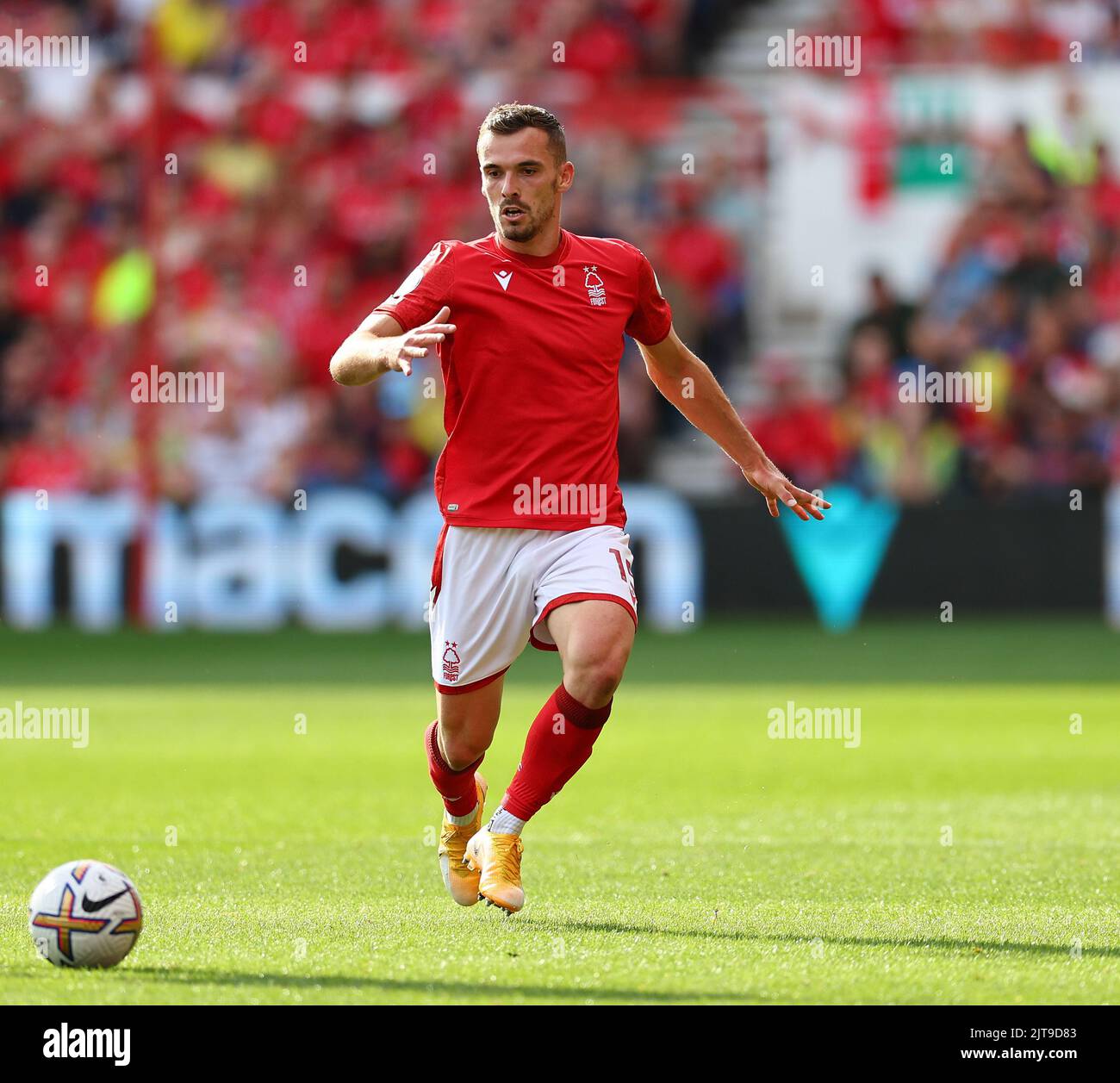 Nottingham, UK. 28th August 2022. Harry Toffolo of Nottingham Forest ...