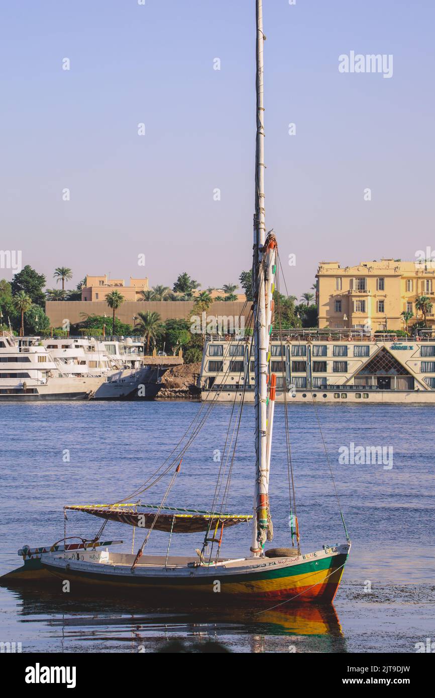 Egyptian Boat on the Nile River for Passengers transportation to ...
