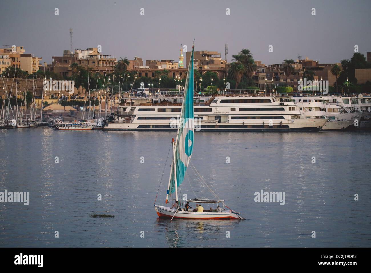 Egyptian Boat on the Nile River for Passengers transportation to ...