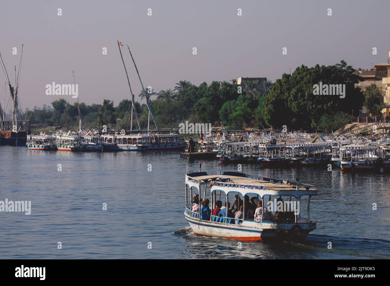 Egyptian Boat on the Nile River for Passengers transportation to ...