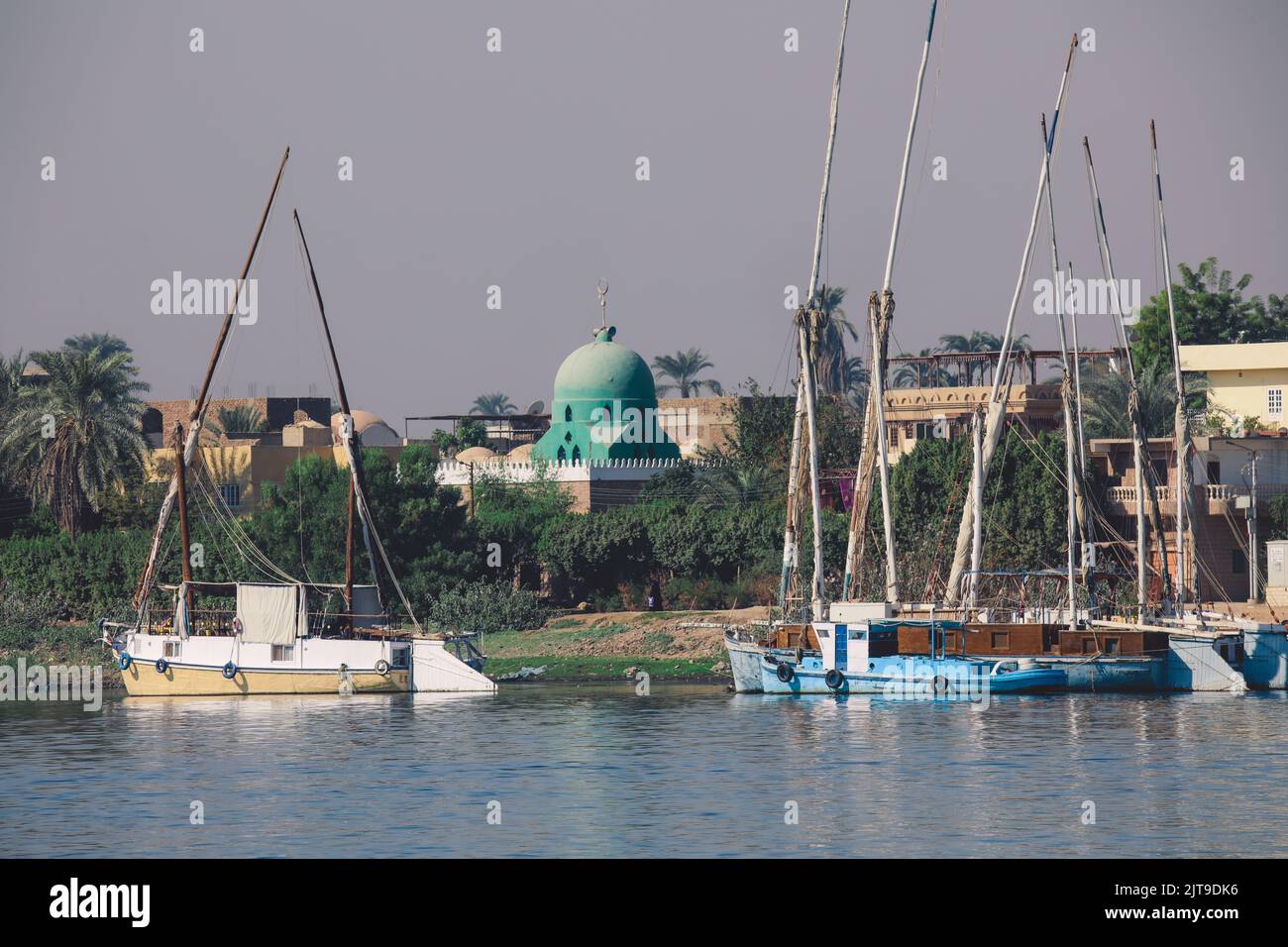 Egyptian Boat on the Nile River for Passengers transportation to ...