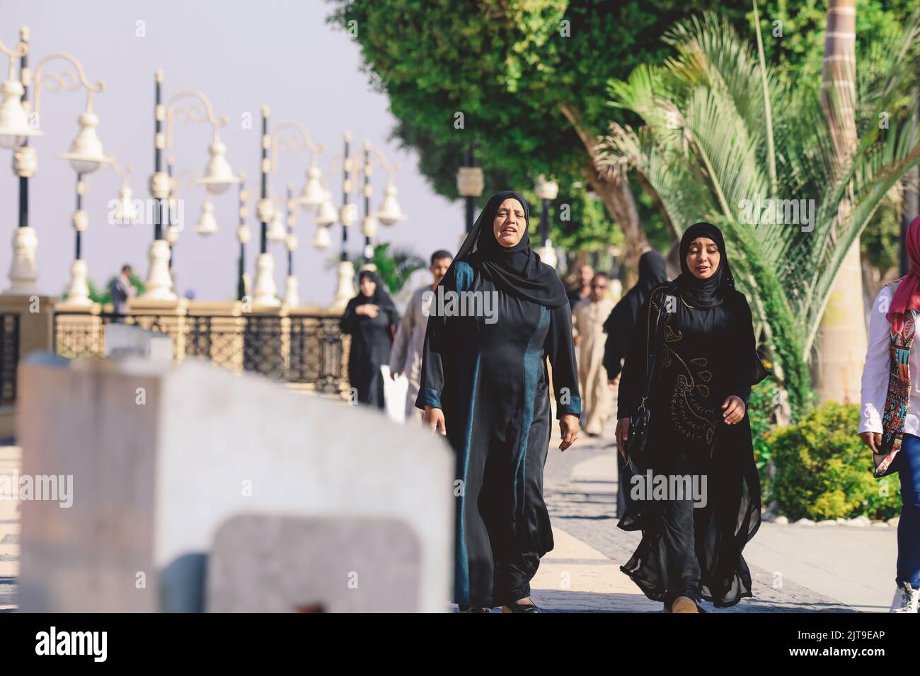 Luxor, Egypt - November 12, 2020: Local Egyptian People going to the ...