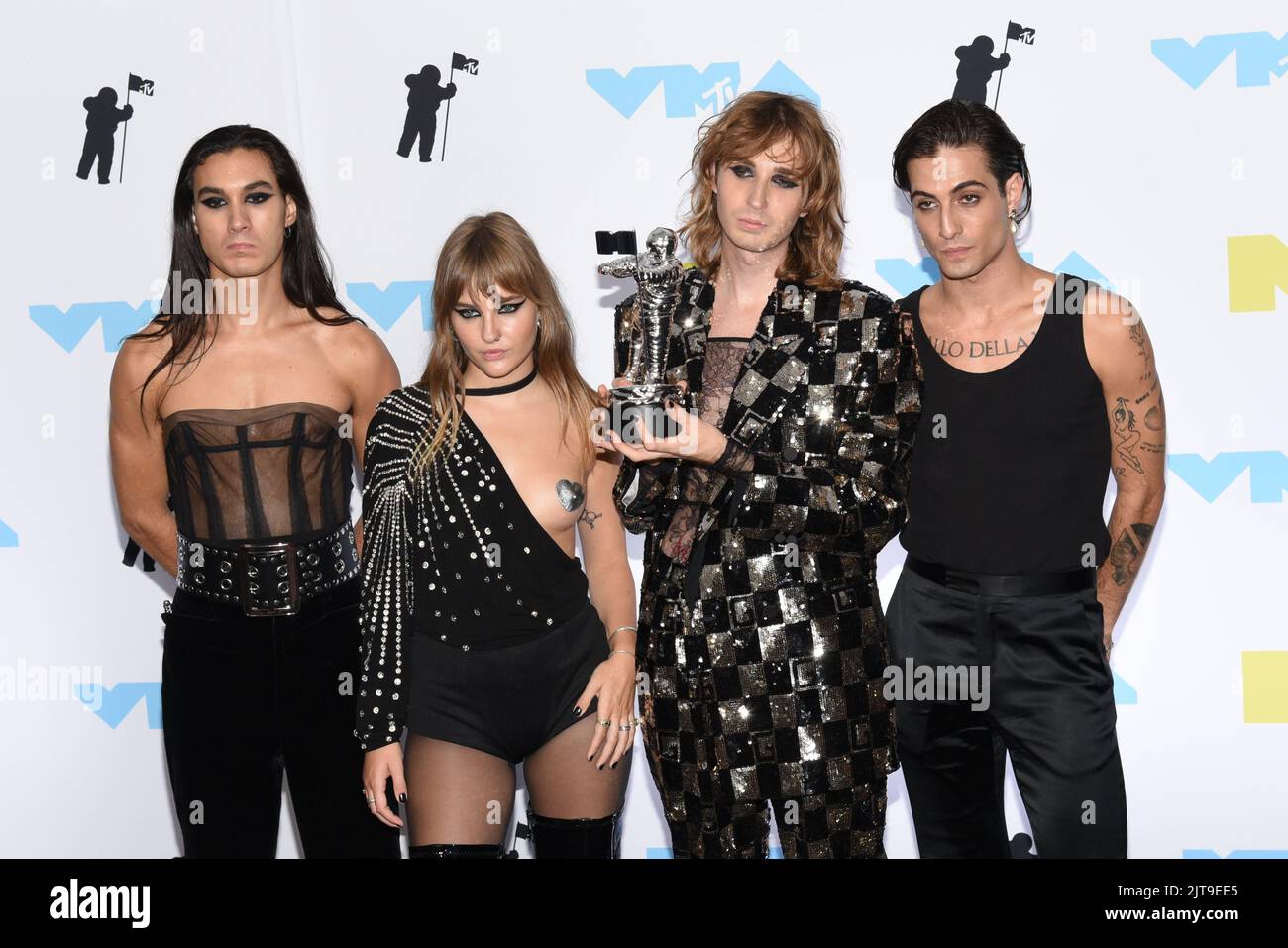 New Jersey, USA. 28th Aug, 2022. Ethan Torchio, Victoria De Angelis, Thomas Raggi and Damiano ...