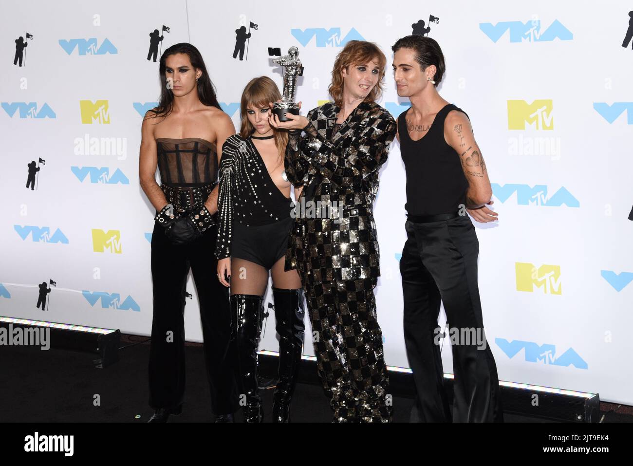 New Jersey, USA. 28th Aug, 2022. Ethan Torchio, Victoria De Angelis, Thomas Raggi and Damiano ...