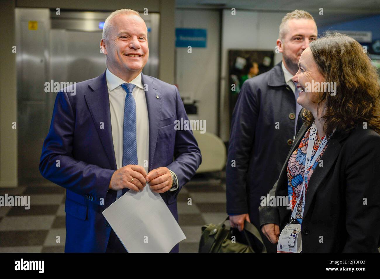Stavanger 20220829.CEO of Equinor, Anders Opedal, after the press ...