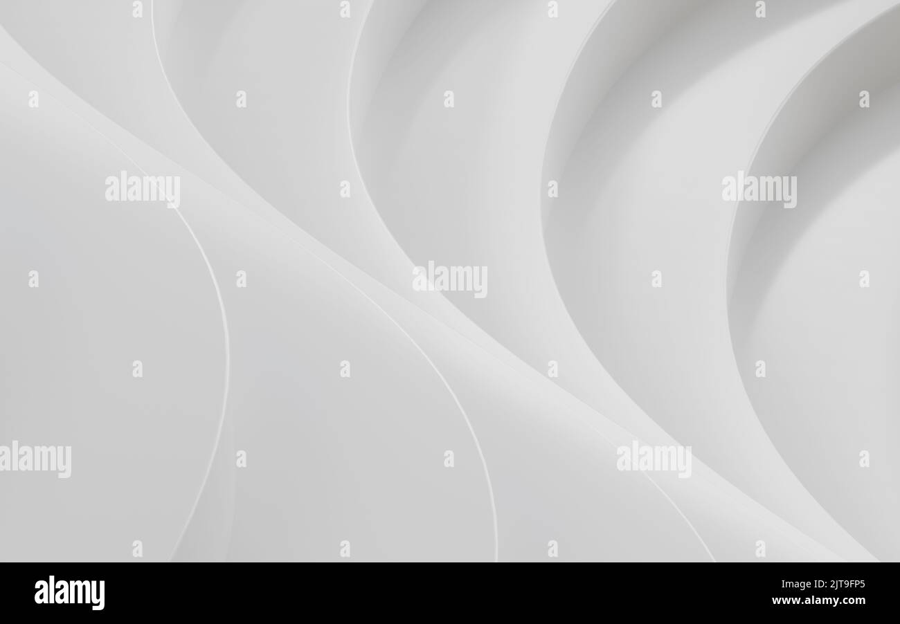 White abstract curves architecture , 3d rendering. Computer digital ...