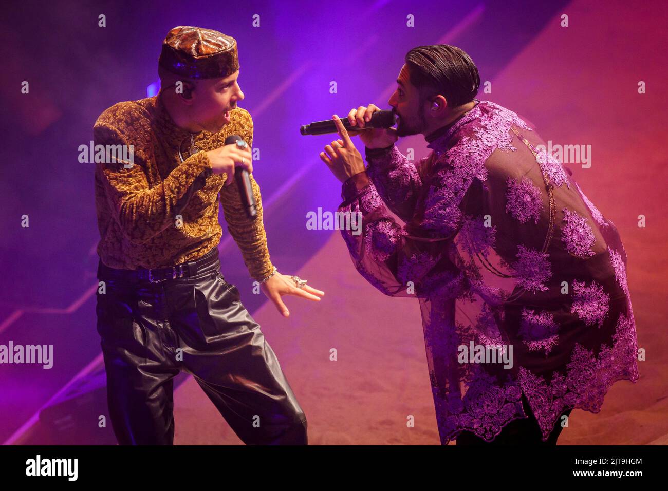 Oslo 20220827.The Norwegian hip-hop duo Karpe, consisting of Magdi Omar ...