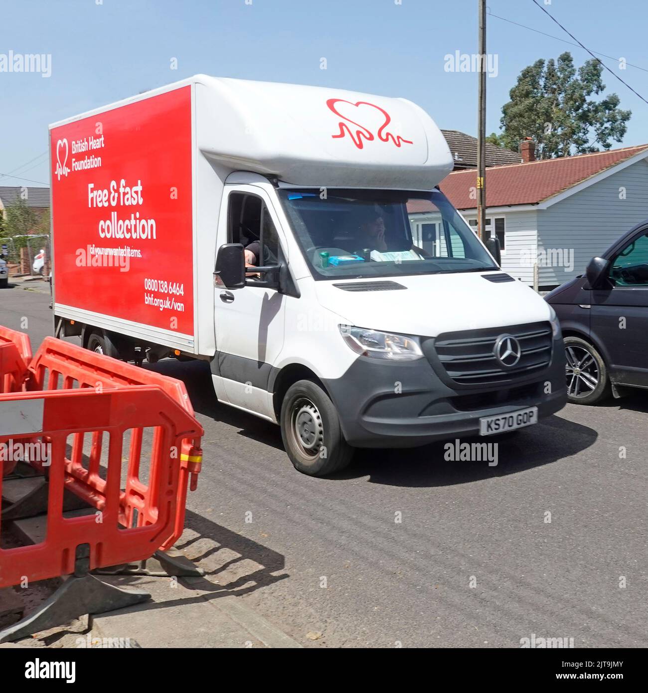 Logo on front of British Heart Foundation red & white charity ...