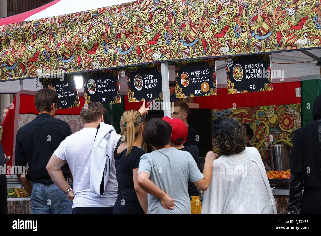 International food fair at Linköping Stadsfest, Linköping, Sweden ...