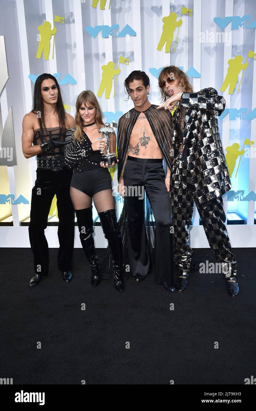 Newark, NJ, USA. 28th Aug, 2022. Maneskin at arrivals for MTV Video ...