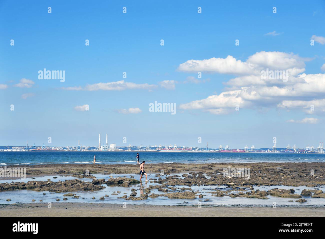 Plage du Butin in Honfleur - Calvados - Normandie - France Stock Photo ...