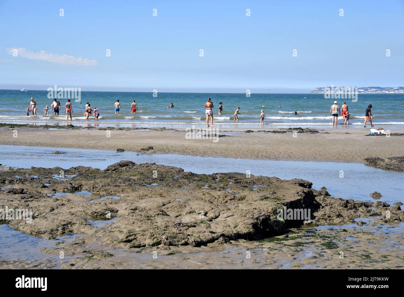 Plage du Butin in Honfleur - Calvados - Normandie - France Stock Photo ...