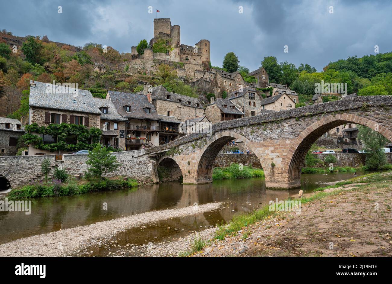 France, Aveyron, Belcastel, labelled Plus Beaux Villages de France ...