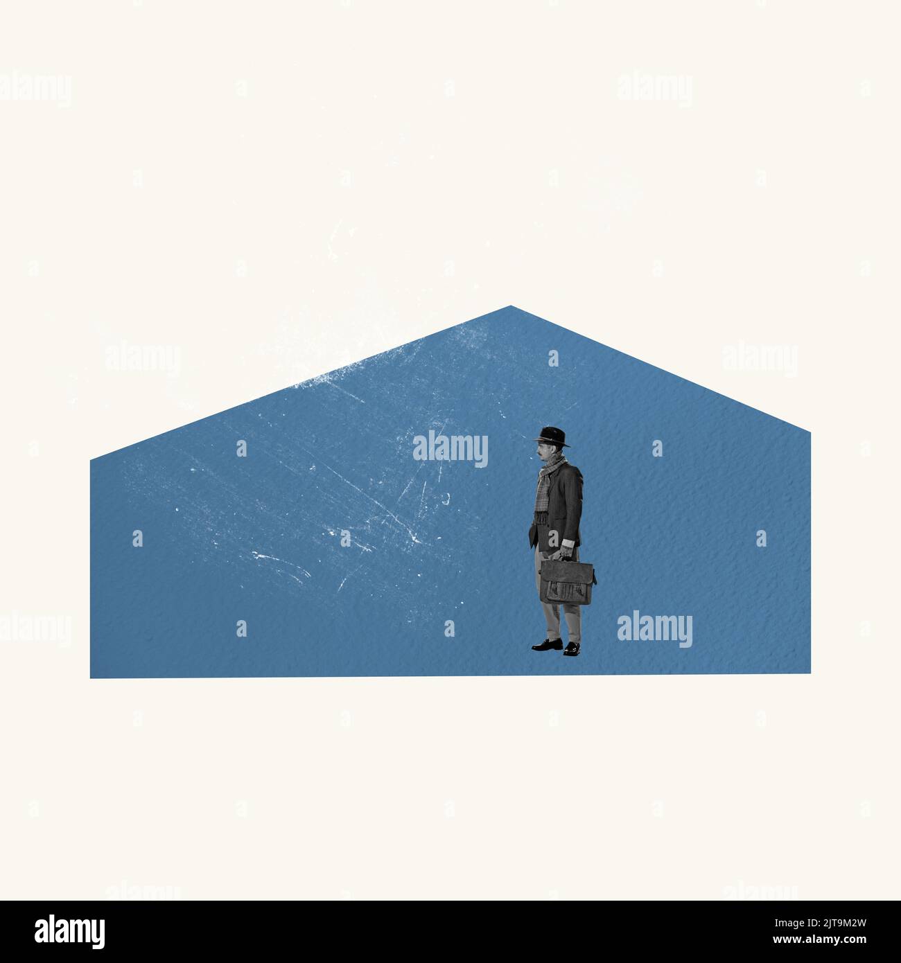 Sad illustration man hi-res stock photography and images - Alamy